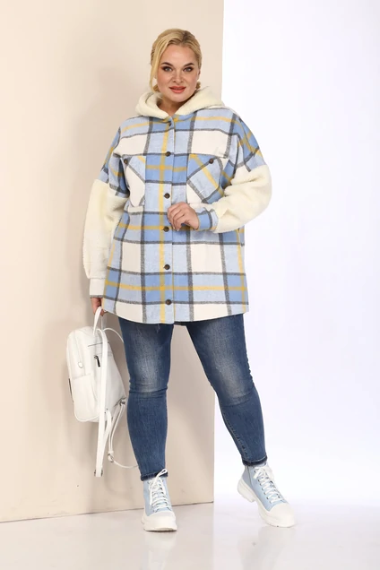 Кардиган 4037 голубой Shetti купить в интернет магазине Велесмода